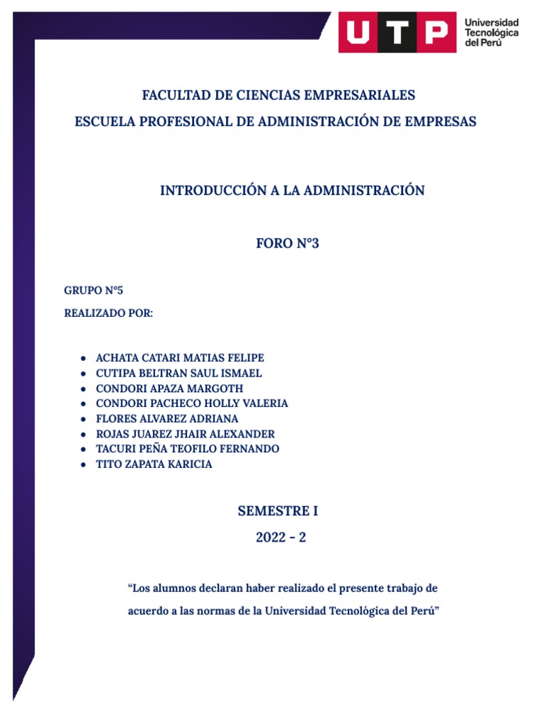 Caratula de Utp | PDF