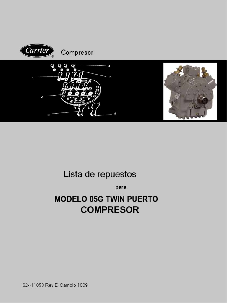 Carrier Español Poleas 05g | PDF | Tornillo | Pistón