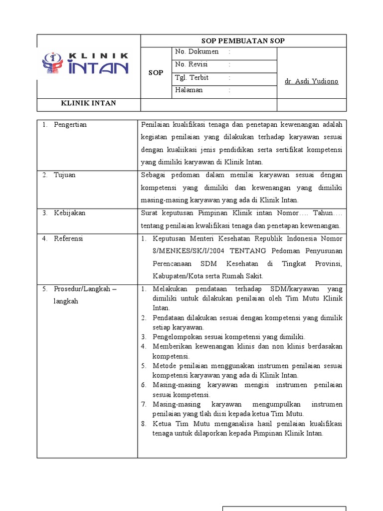 Sop Pembuatan Sop | PDF