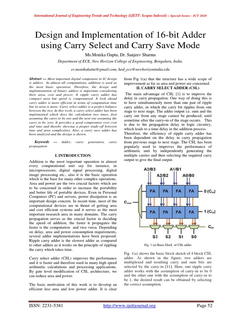 Adder | PDF | Electronic Circuits | Computer Engineering