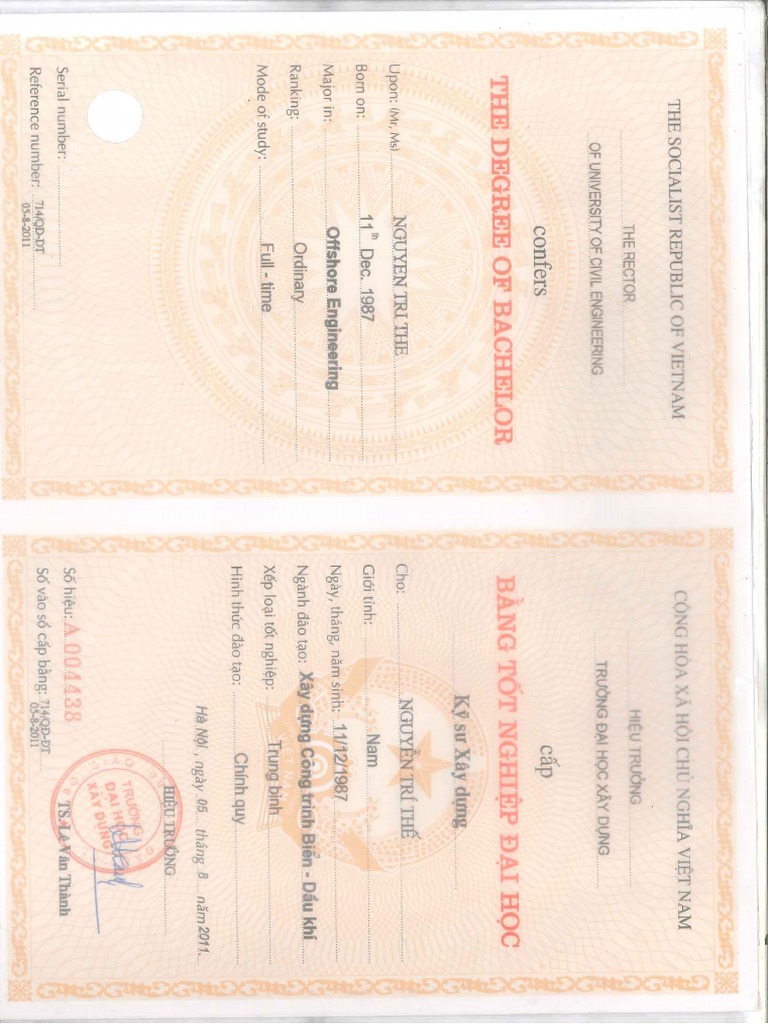 Bang Tot Nghiep | PDF