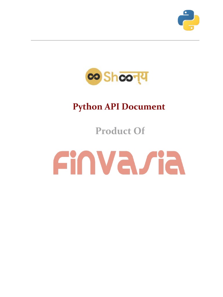 shoonya-Python-API | PDF