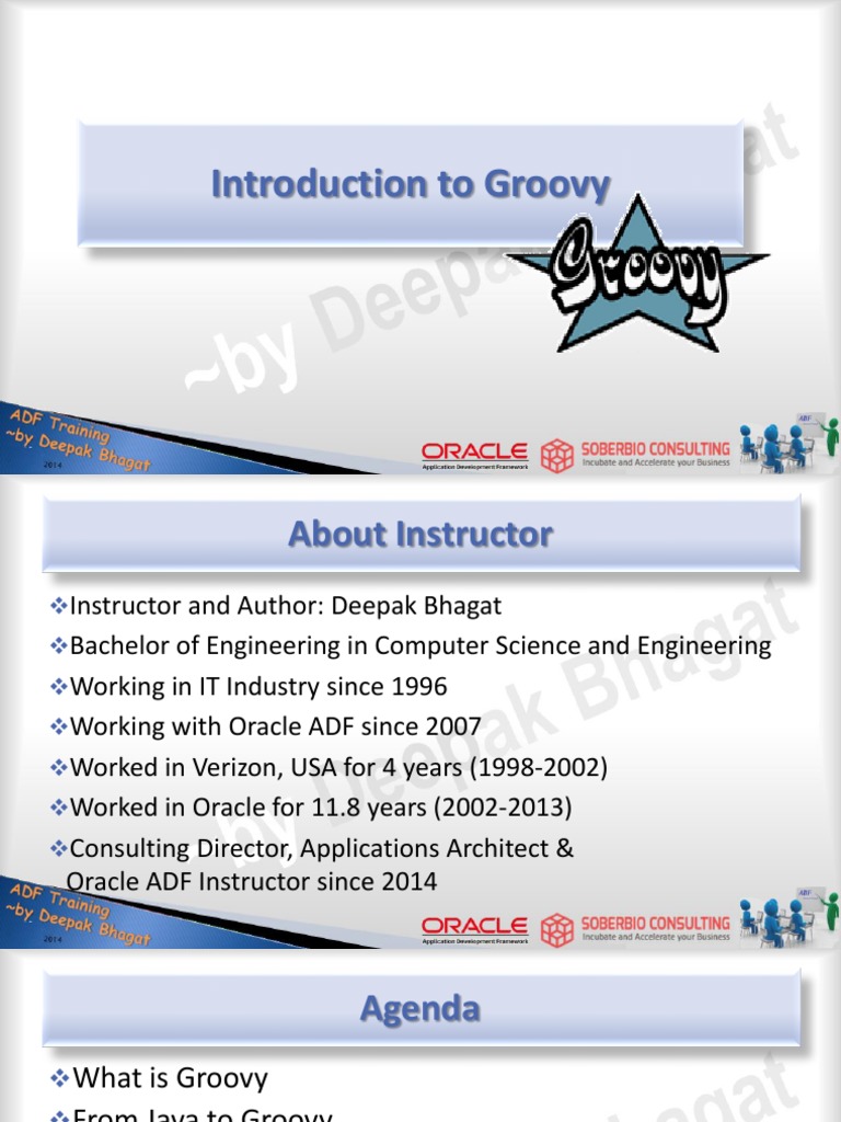 Introduction To Oracle Groovy Pdf Java Programming Language Parameter Computer Programming