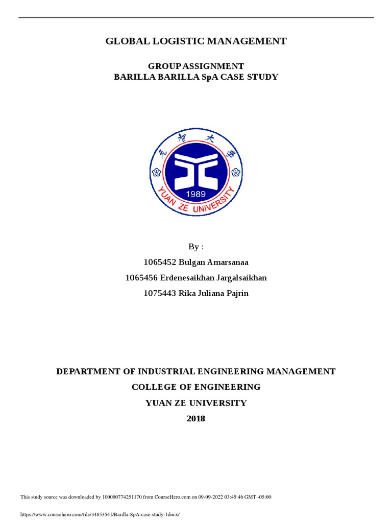 Barilla SpA Case Study 1 | PDF | Lean Manufacturing | Business