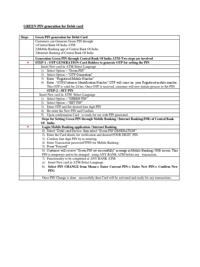 Green Pin Generation | PDF