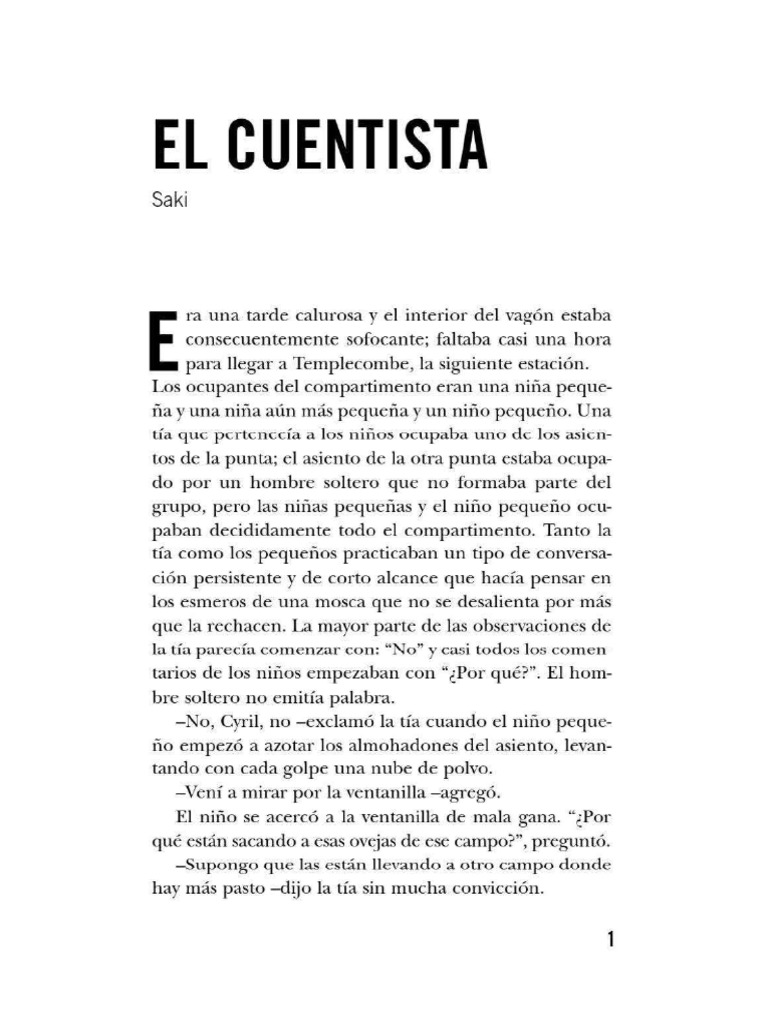 El Cuentista - Saki | PDF