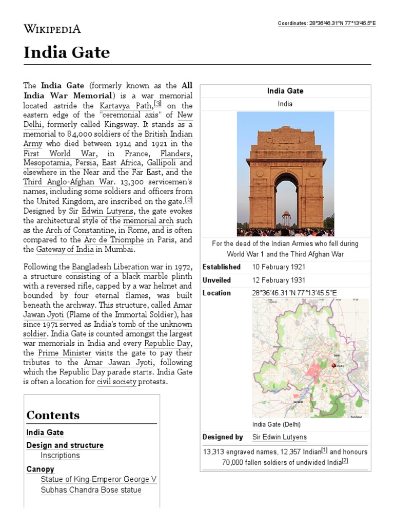 India Gate | PDF