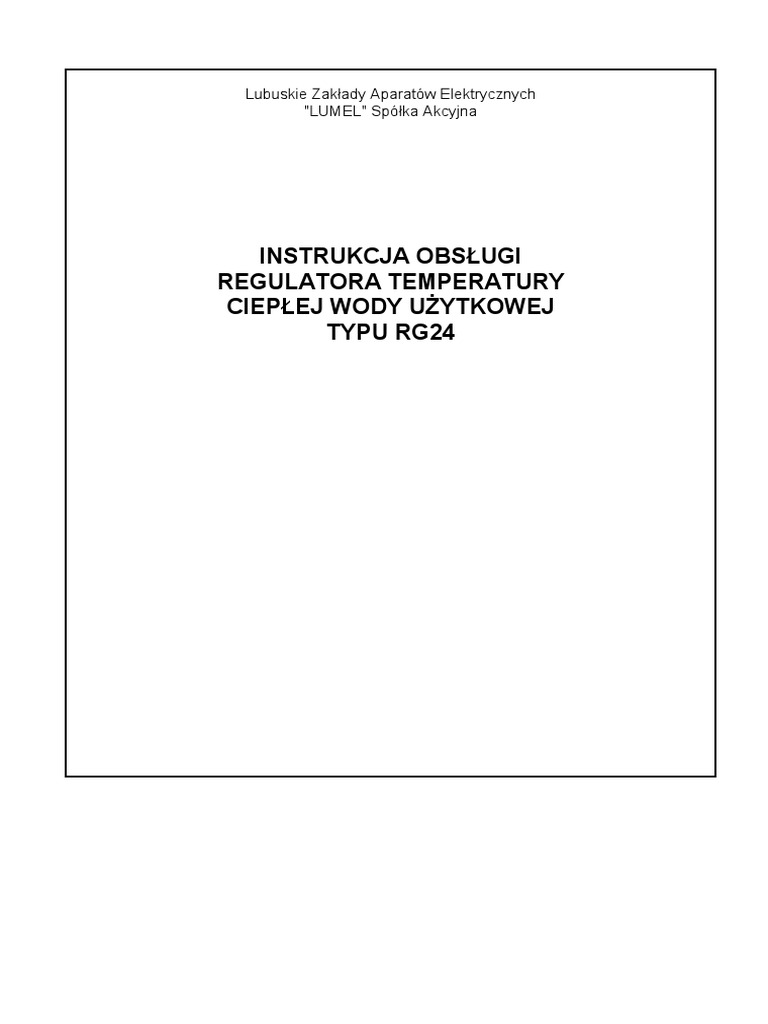rg24 Instrukcja Obslugi | PDF