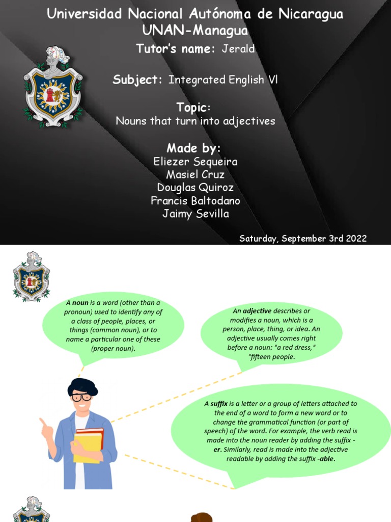 Nouns That Turn Into Adjectives Download Free Pdf Adjective Noun