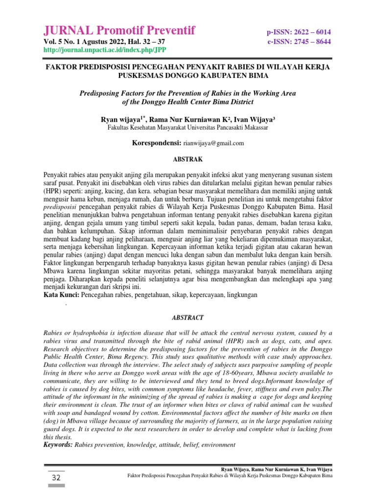 Jurnal Rabies | PDF | Pengembangan Diri | Kesehatan Holistik