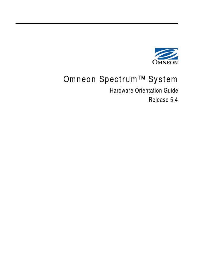 Spectrum 5.4 HardwareOrientationGuide | Download Free PDF | Video ...