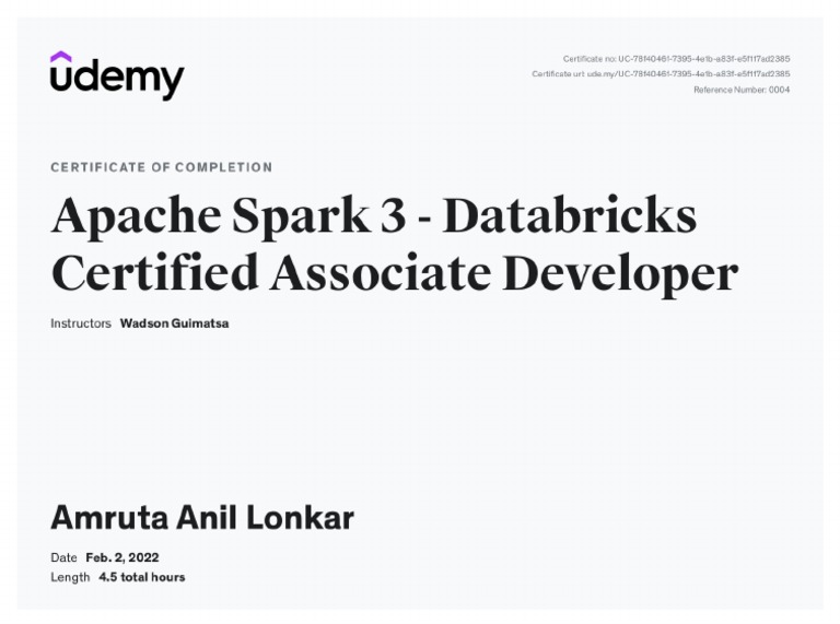 Apache Spark 3 Databricks Certified Associate Developer Pdf 