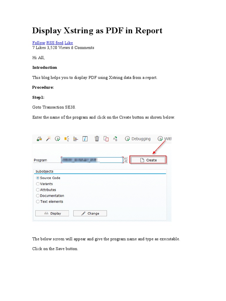 Display Xstring As PDF in Report | PDF | Information Technology ...