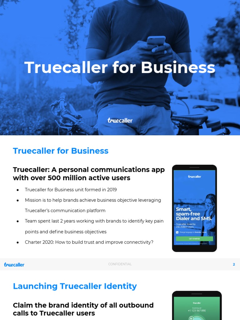 Truecaller for Business Overview | PDF | Brand | Android (Operating System)