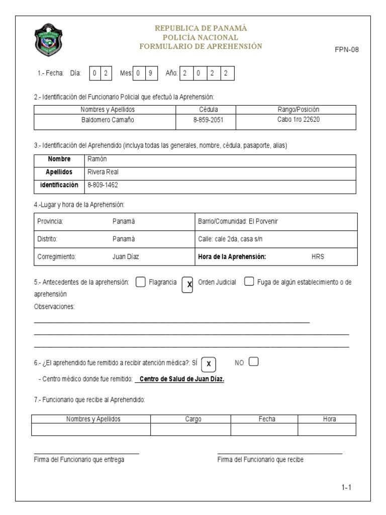 02-Formato de Aprehension | PDF