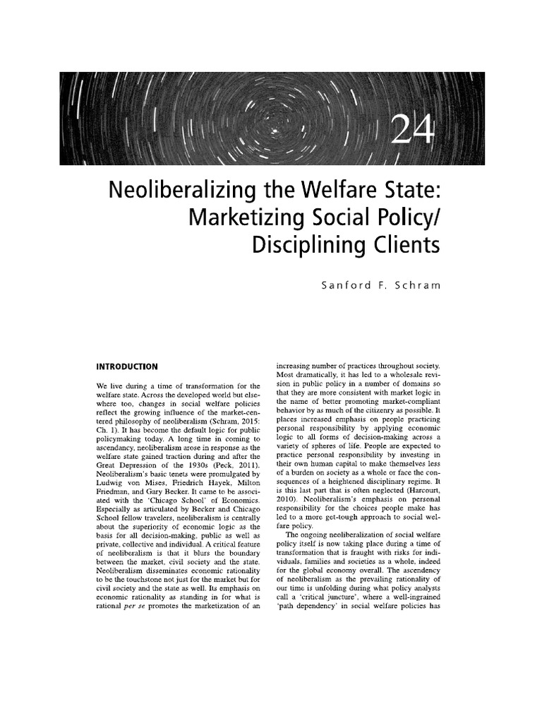 Schram (2018) Neoliberalizing The Welfare State | PDF