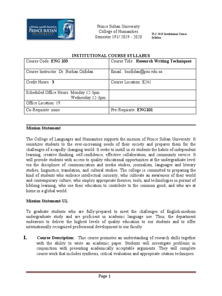 Eng 103-355 | PDF | Plagiarism | Teaching Method