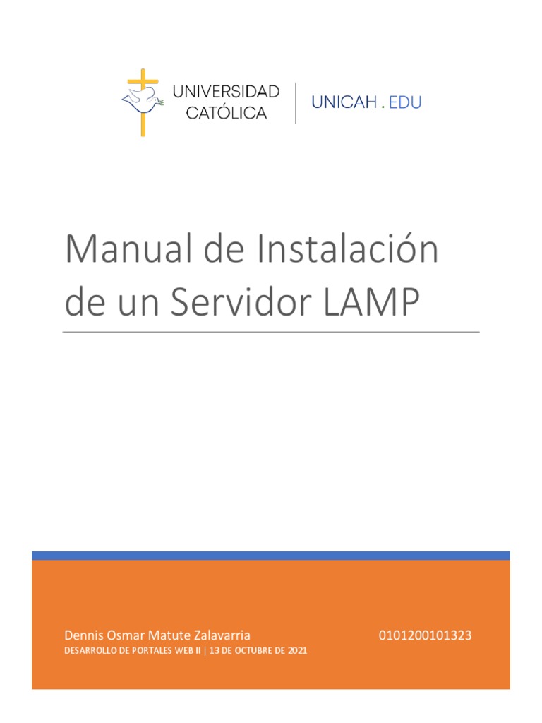 Manual de Instalación de Un Servidor LAMP | PDF | Mi sql | Servidor HTTP Apache