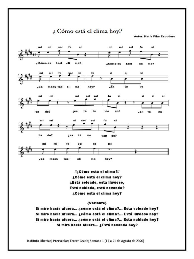 07 Cómo Está El Clima Hoy | PDF
