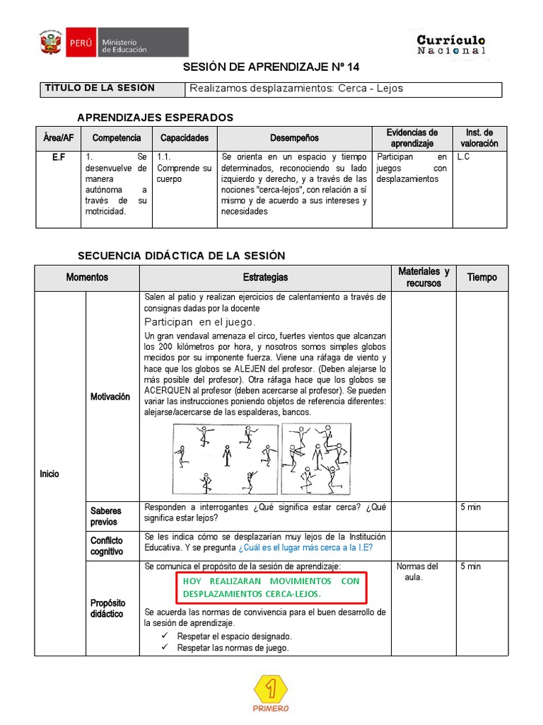 Sesion de Aprendizaje Proyecto #14 - Educacion Fisica | PDF | Maestros | Aprendizaje