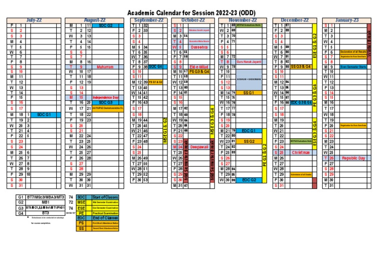 Academic Calendar ODD | PDF | Schools | Academia