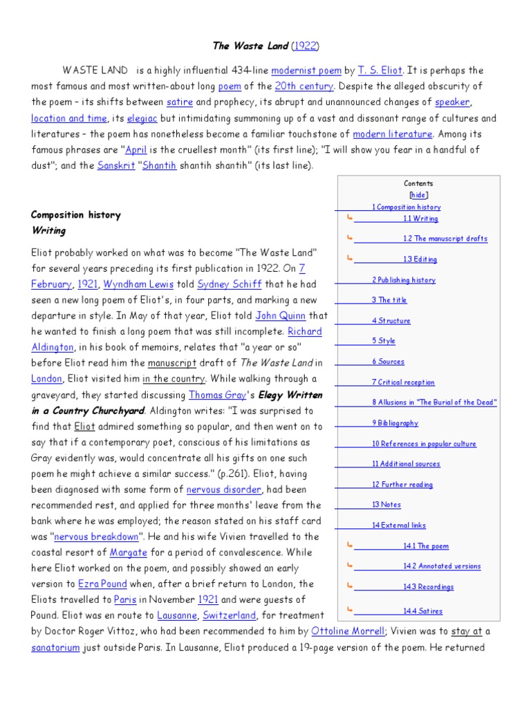 The Waste Land | PDF