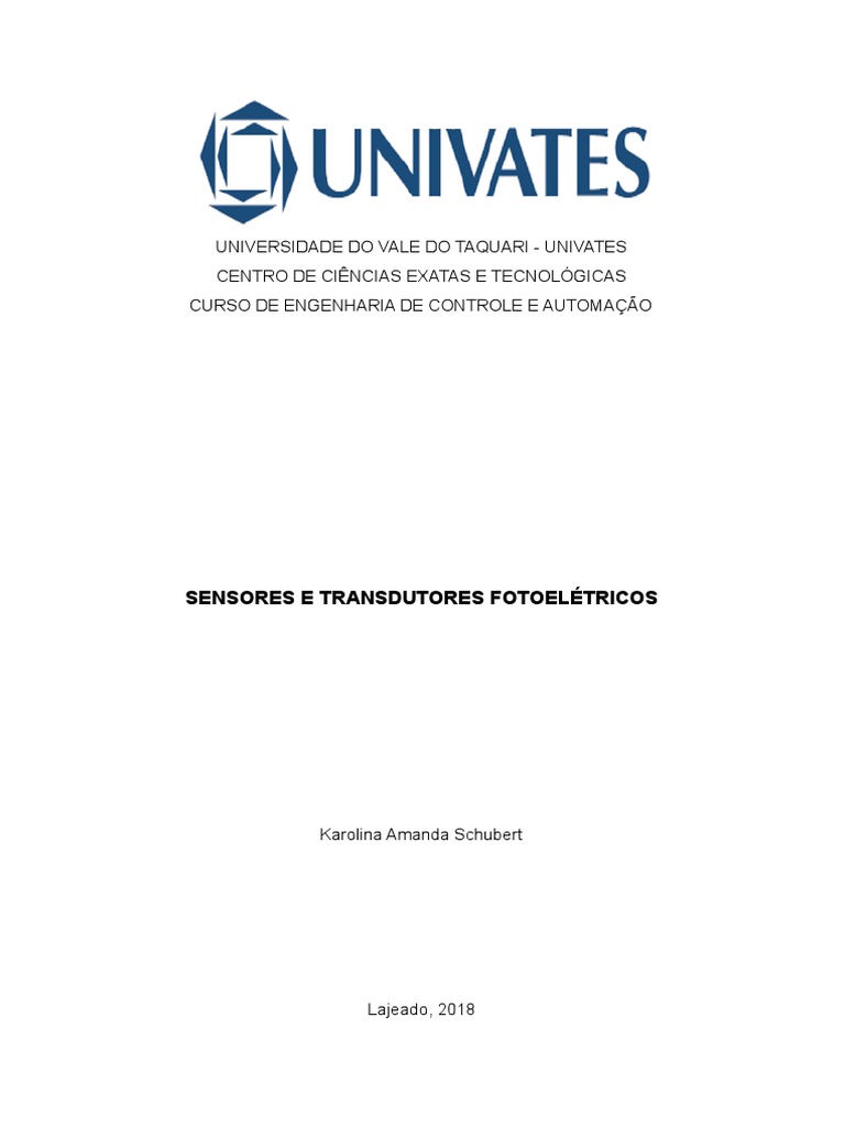 Sensores e Transdutores Fotoelétricos | PDF | Diodo | Rede elétrica