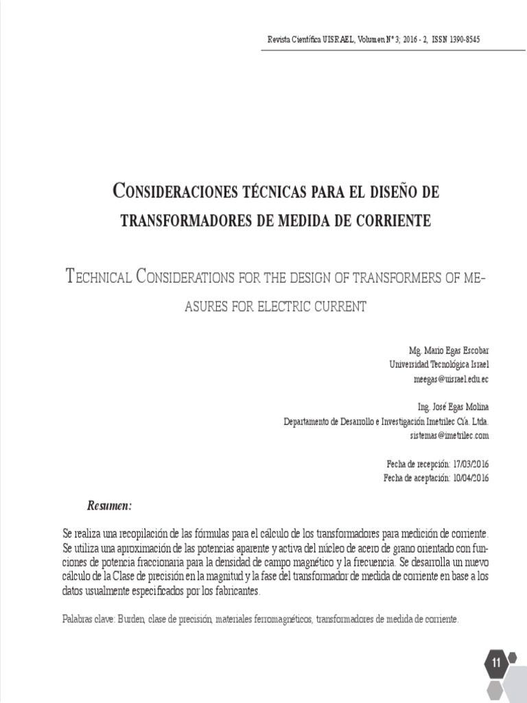 Consideraciones Tecnicas para El Diseno de Transfo | PDF | Inductor | Transformador