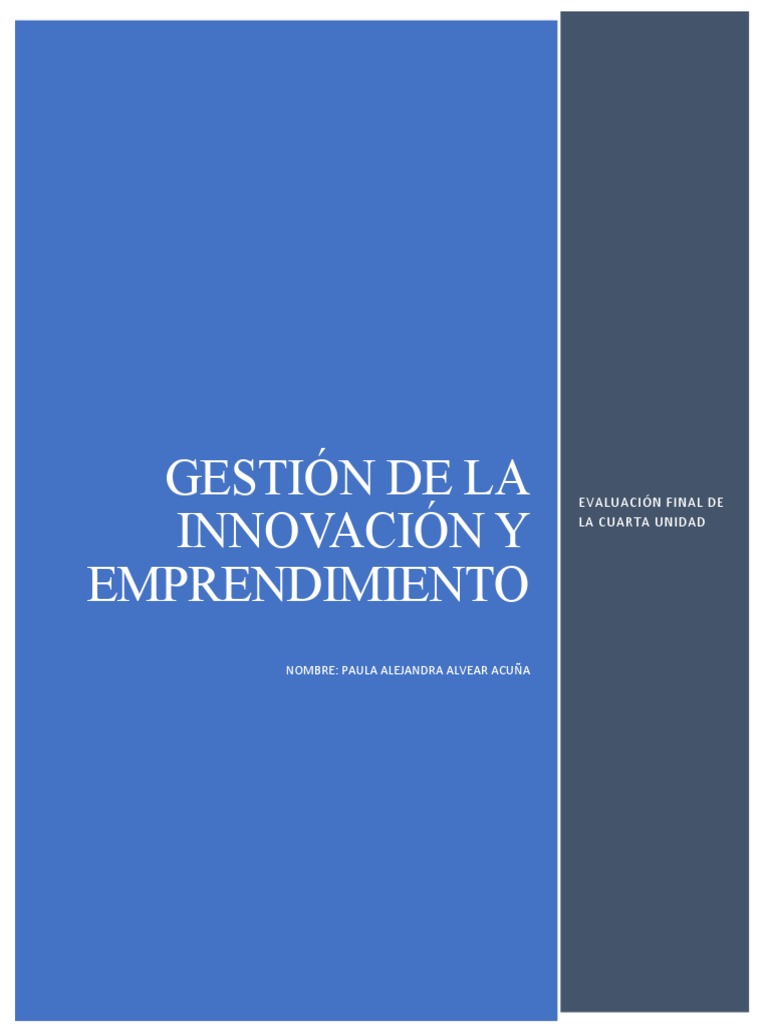 Evaluacionfinal - Paula Alvear Acuña | PDF | Iniciativa empresarial ...