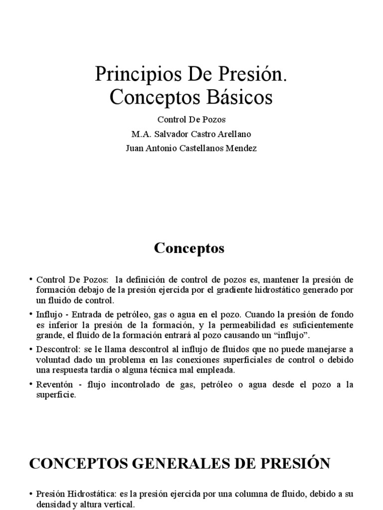 Tema 1 y 2 Control de Pozos | PDF | Bomba | Perforación