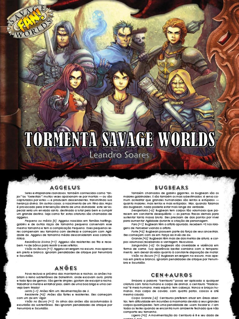 Racas Do Tormenta RPG para Savage Worlds Paisagem Final | PDF | Elfos | Voo