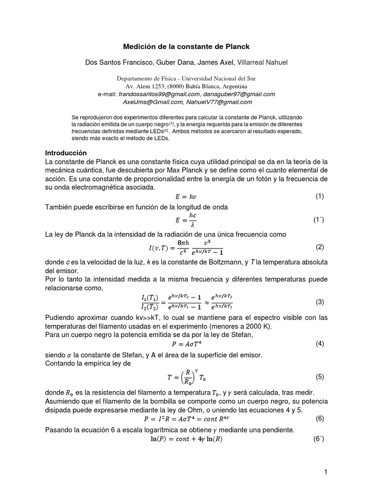 3-Medición de La Constante de Planck-Dos Santos, Guber, James ...