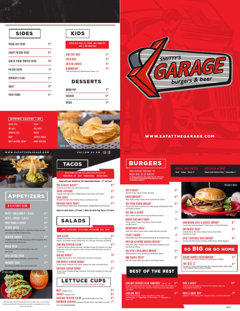 GAR 2022 Menu Main | PDF | Hamburgers | Taco