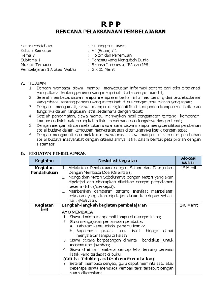 RPP Nurjaman Guru Penggerak | PDF