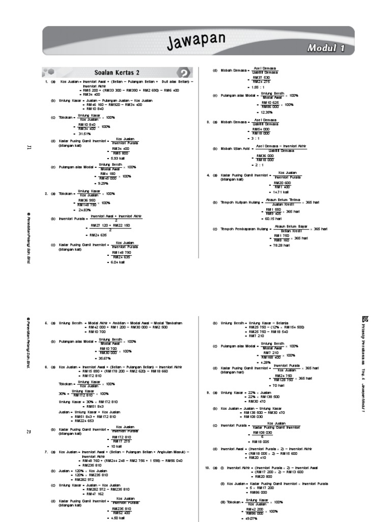 Jawapan Modul 1 | PDF