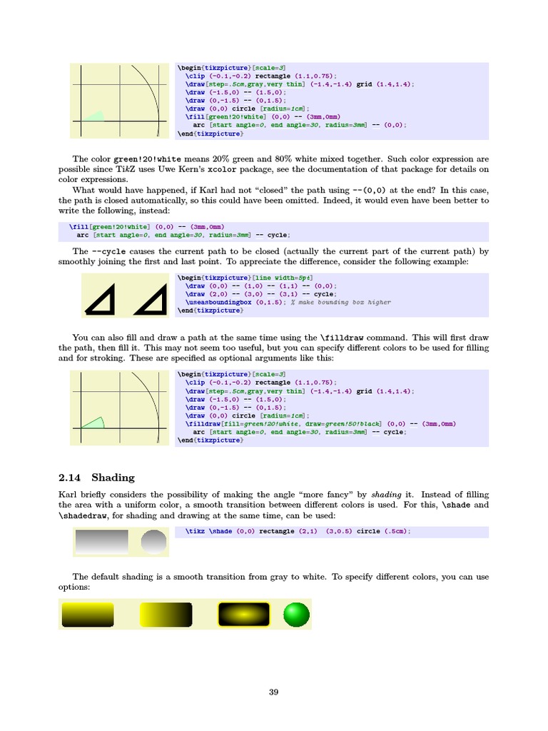 An In Depth Explanation Of Tikz Commands For Drawing Shapes And Applying Colors Pdf