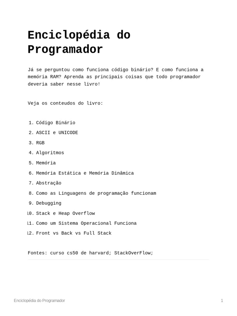 Enciclopdia Do Programador | PDF | Compilador | Algoritmos