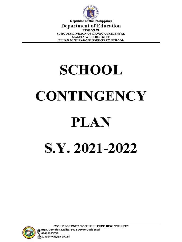 Jmtes Contingency Plan Final | PDF | Diseases And Disorders | Health ...