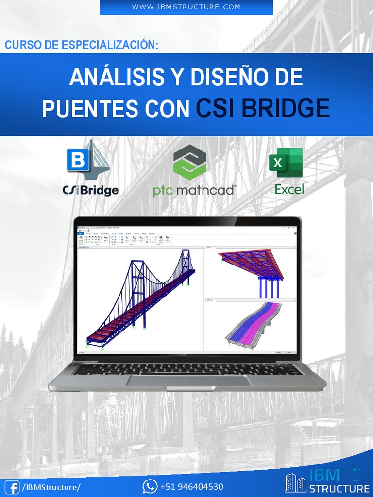 TEMARIO-ANÁLISIS Y DISEÑO DE PUENTES CON CSI BRIDGE | PDF | Puente ...