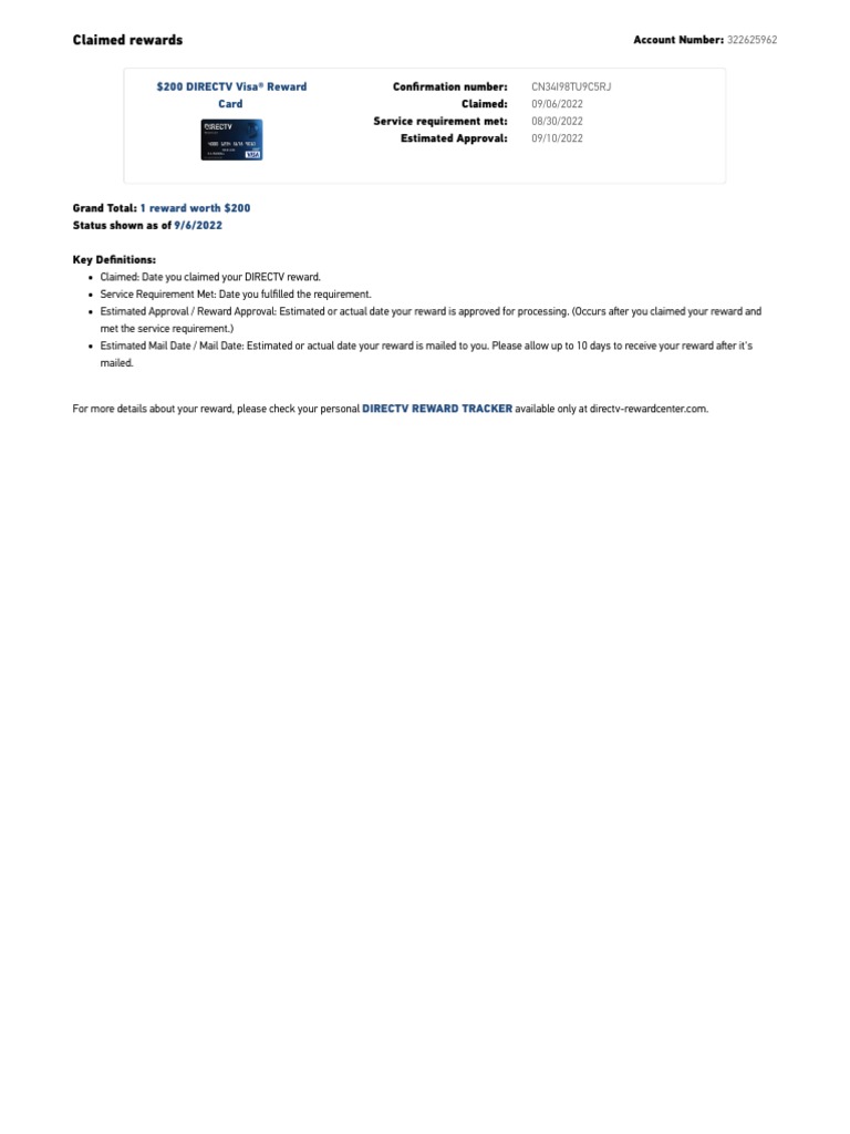 Reward Center Print Document | PDF