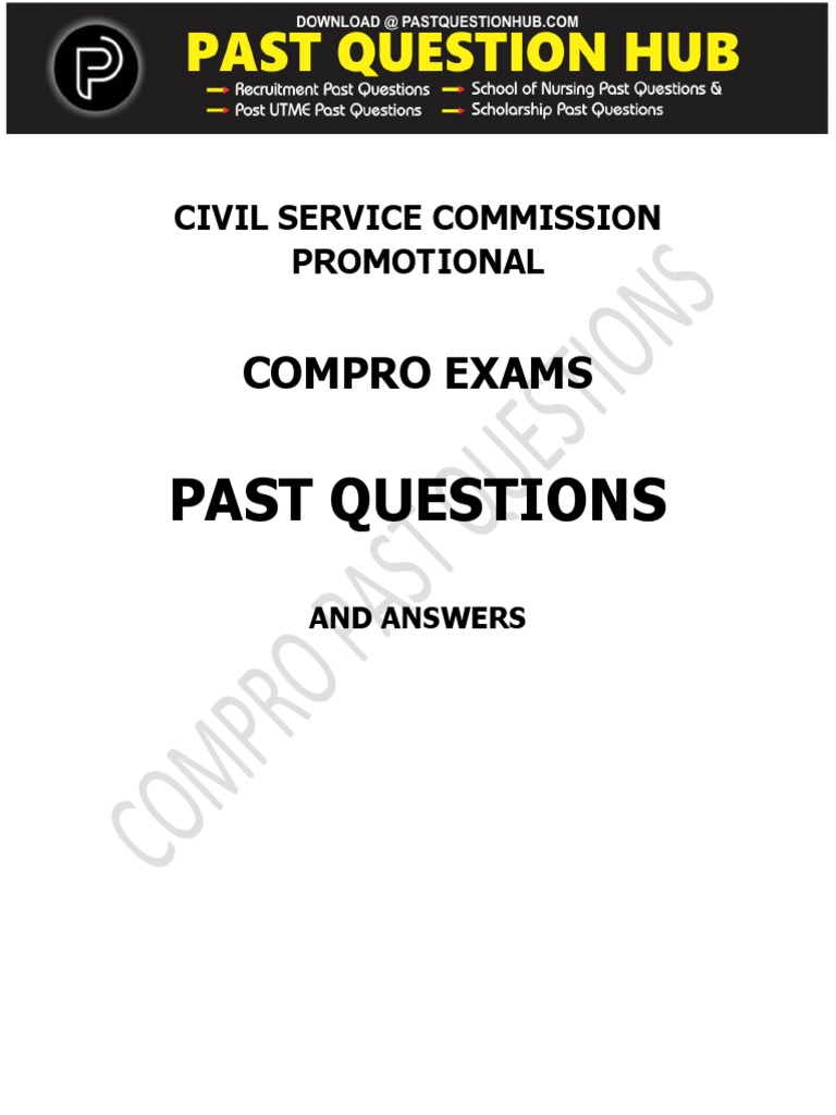 Compro Exams Past Questions and Answers | PDF | Government
