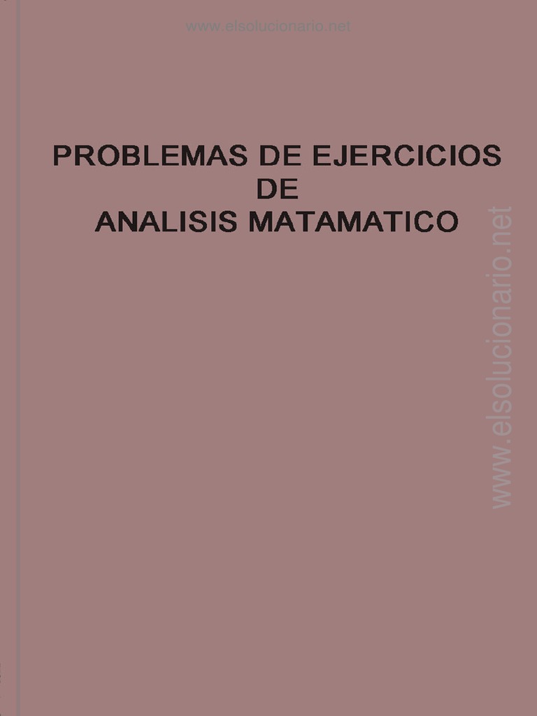 5000 Problemas y Ejercicios de Análisis Matemático - 2da Edición - 1967 ...