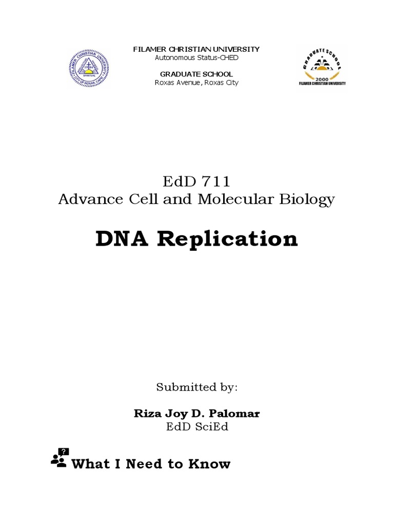 Module 711 | PDF | Dna Replication | Primer (Molecular Biology)