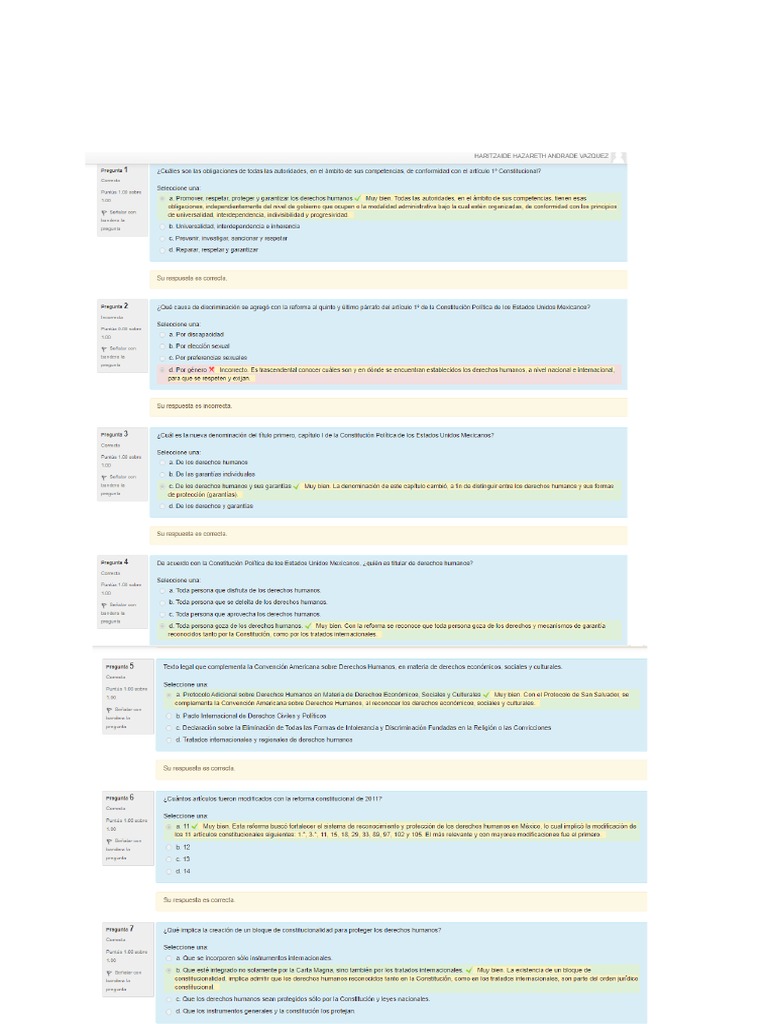 Evaluacion Final CNDH Introducion A Derechos Humanos Modulo 3 | PDF