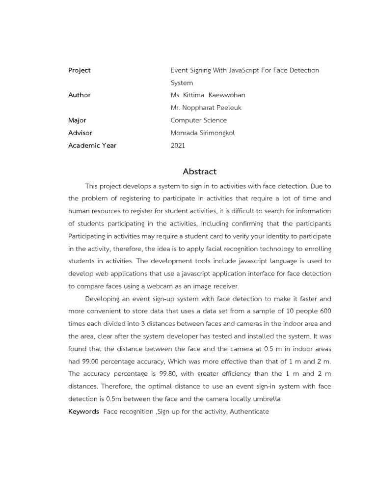 Faceapi Js PDF | PDF