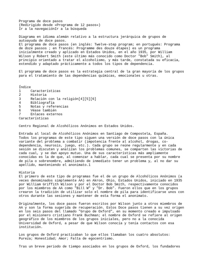 Programa Doce Pasos | PDF | Programa de doce pasos