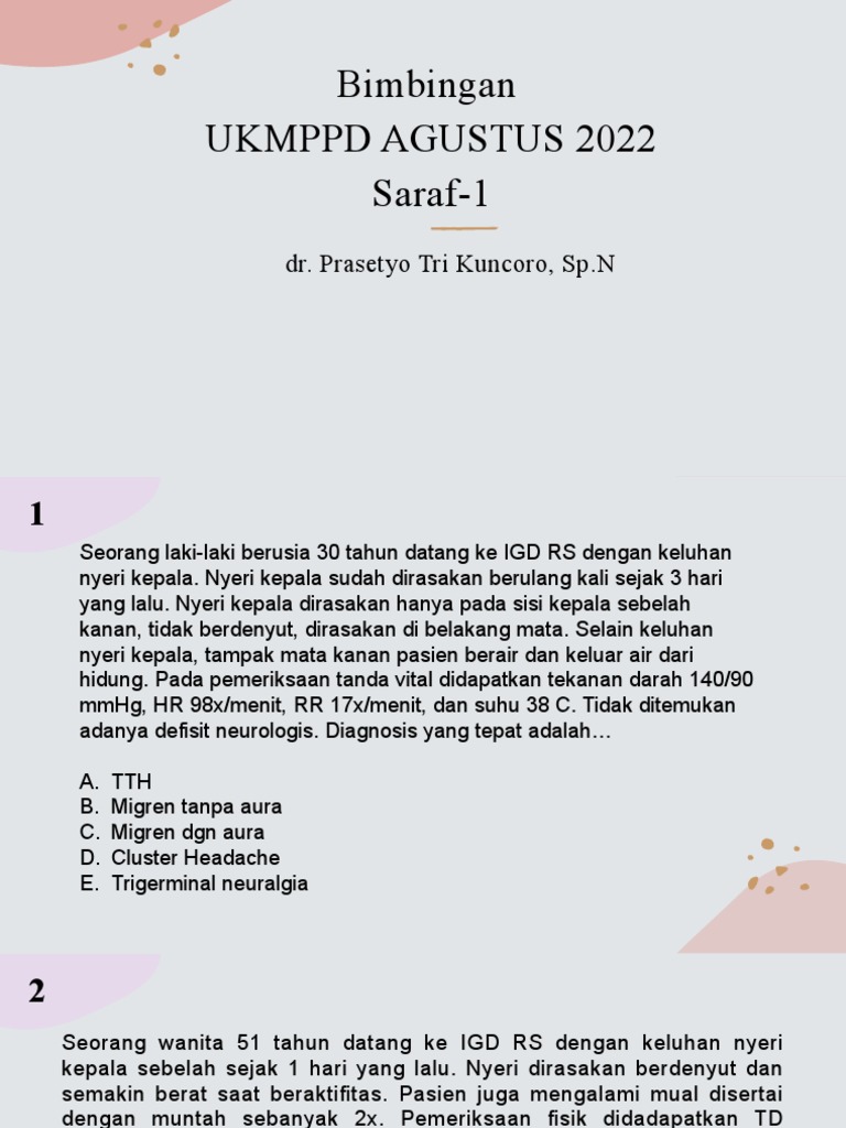Bimpus Saraf Ukmppd Agustus 22 | PDF