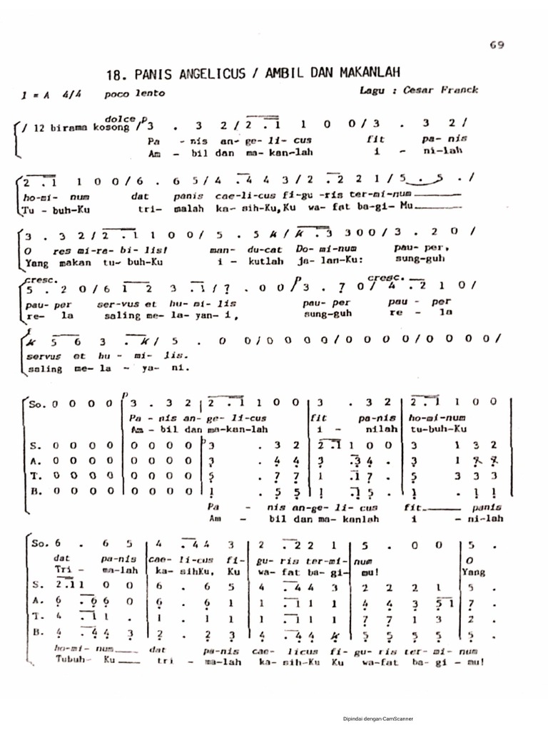 Panis Angelicus Rev 1 | PDF