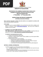 CSEC January 2026 Registration Guide | PDF | Identity Document