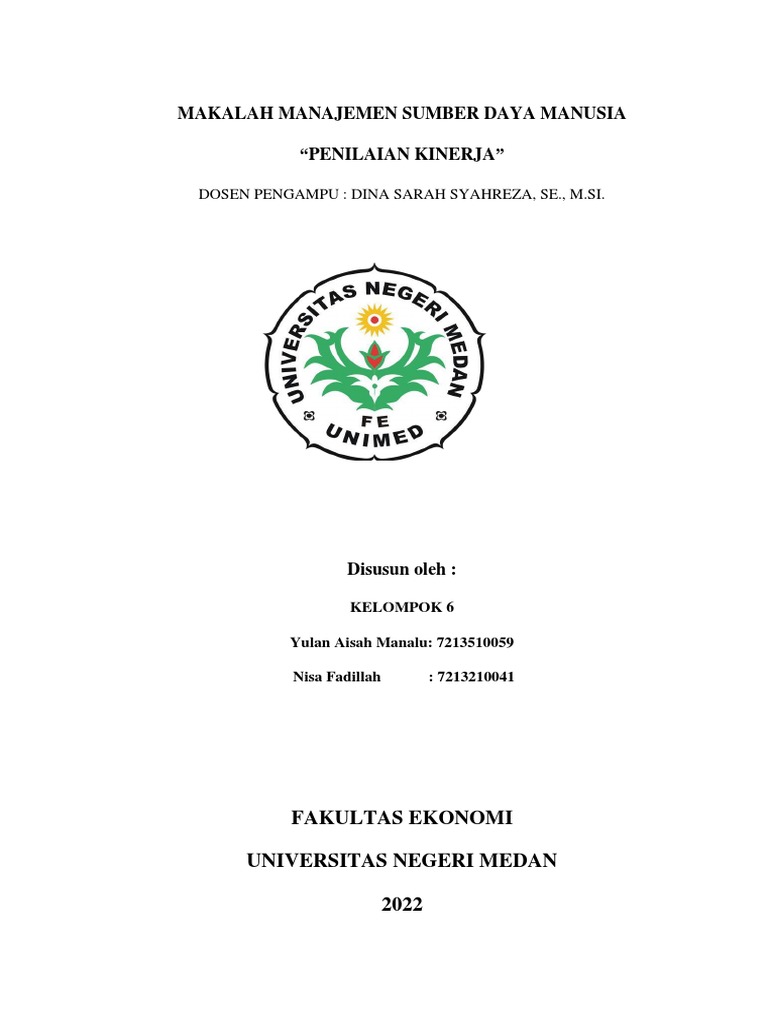 P. 10 Makalah Kel 6 Penilaian Kerja SDM | PDF